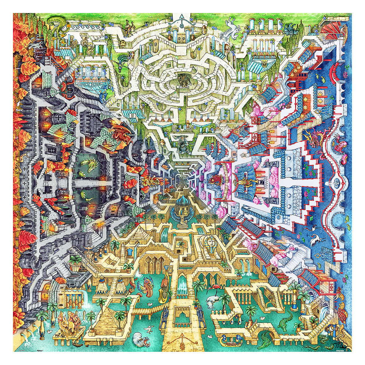 1600 Piece 2D Puzzles - Tom Parker: Myth Maze – IdealTech USA